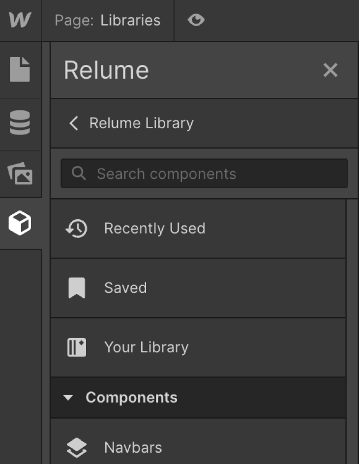 Relume — Create a Webflow Library | Libraries